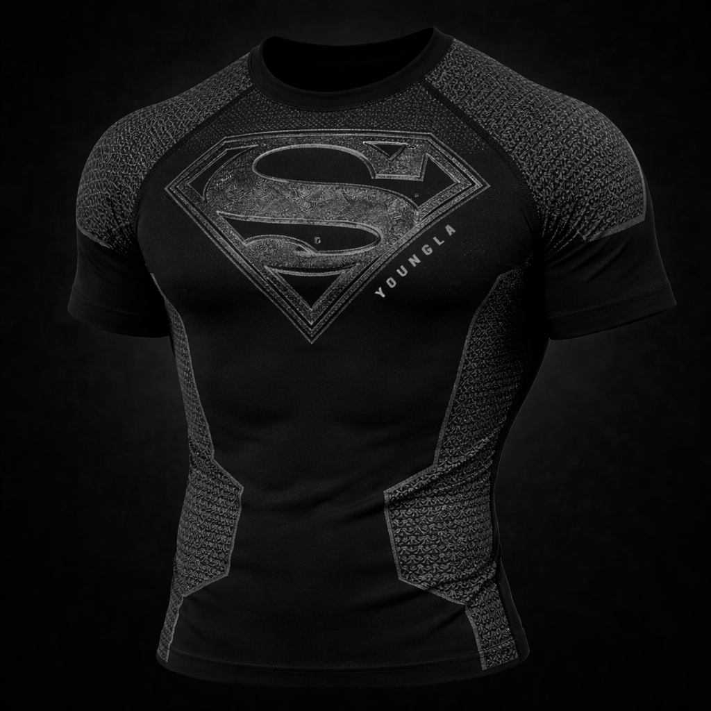 YOUNGLA SUPERMAN BLACK COMPRESSION – OnyxShop UAE